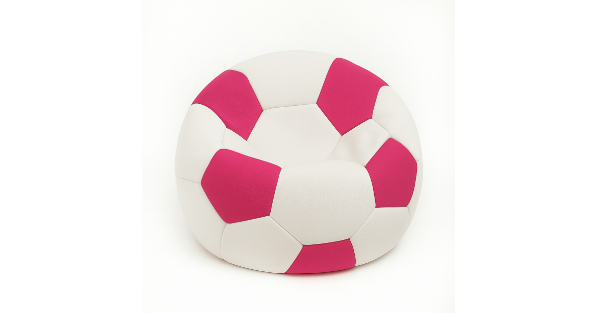 EMI - Vak na sedenie futbalová lopta malá bieloružová EMI