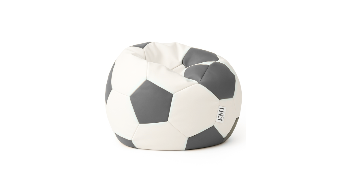 EMI - Vak na sedenie futbalová lopta malá bielosivá EMI