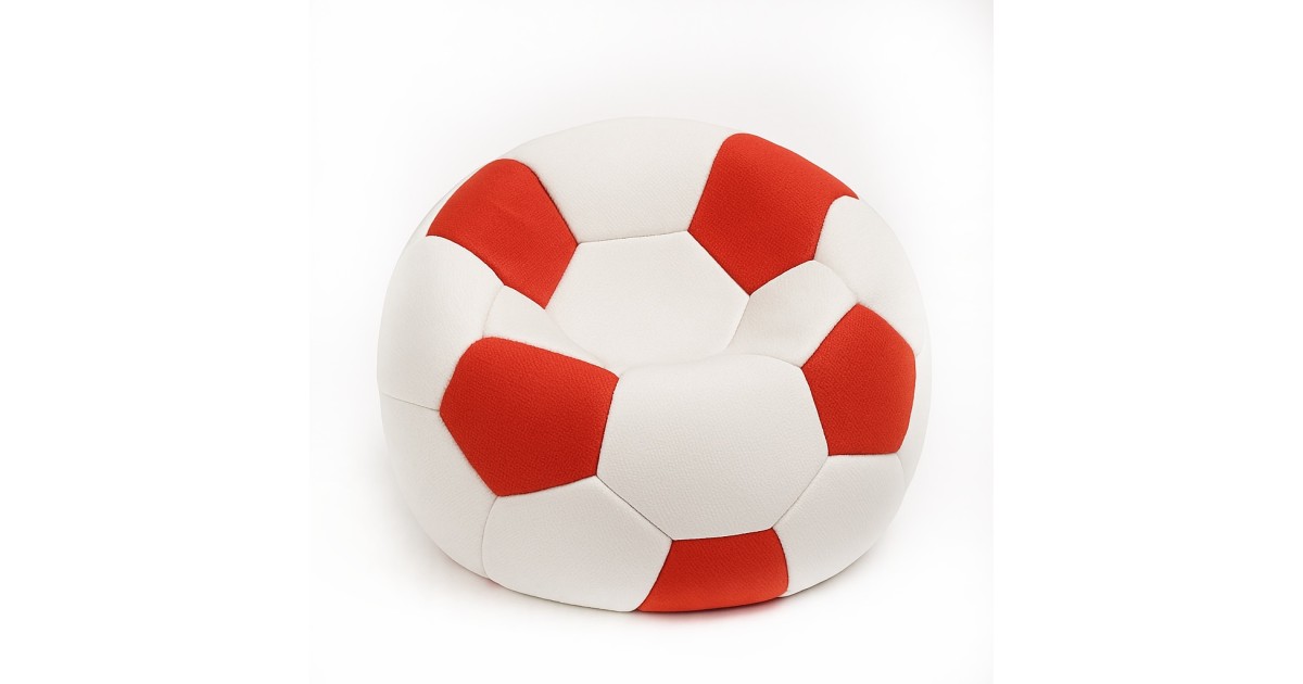 EMI - Vak na sedenie futbalová lopta malá bieločervená EMI